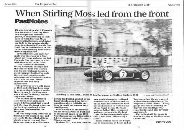 The Ferguson P99 Racing Car | Ferguson Club